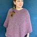 Basic Adult Poncho PDF Knitting Pattern Knit Wrap Using DK Worsted or ...