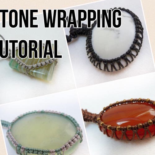 TUTORIAL Macrame Stone Wrapping / Macrame Stone Tying / Knotty - Etsy