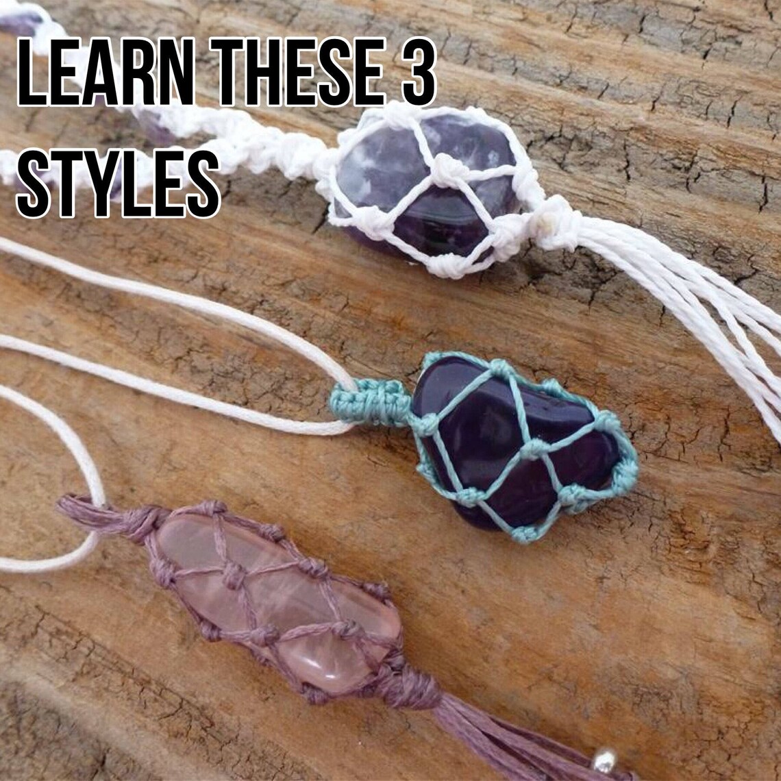 TUTORIAL Macrame Stone Bag / Macrame Net Bag Tutorial / Knotty Knotty ...