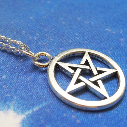 Handmade Sterling Silver Pentacle With Bezel Set 6mm Lapis | Etsy