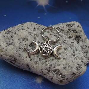 Triple Moon Keyring - Triple Goddess - Triple Moon Goddess - Goddess ...