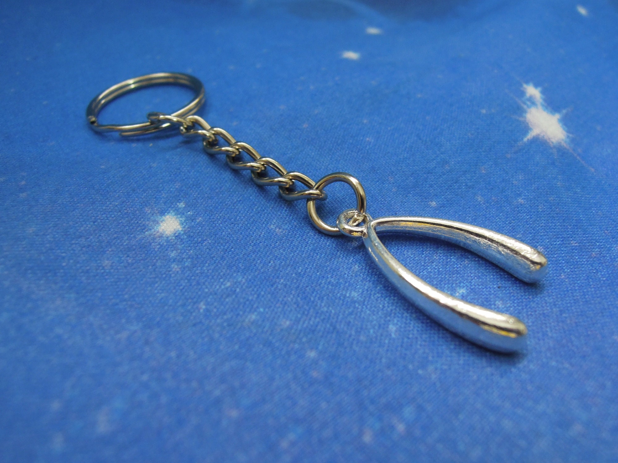 Wishbone Keychain Good Luck Charm Wishbone Keyring Lucky | Etsy