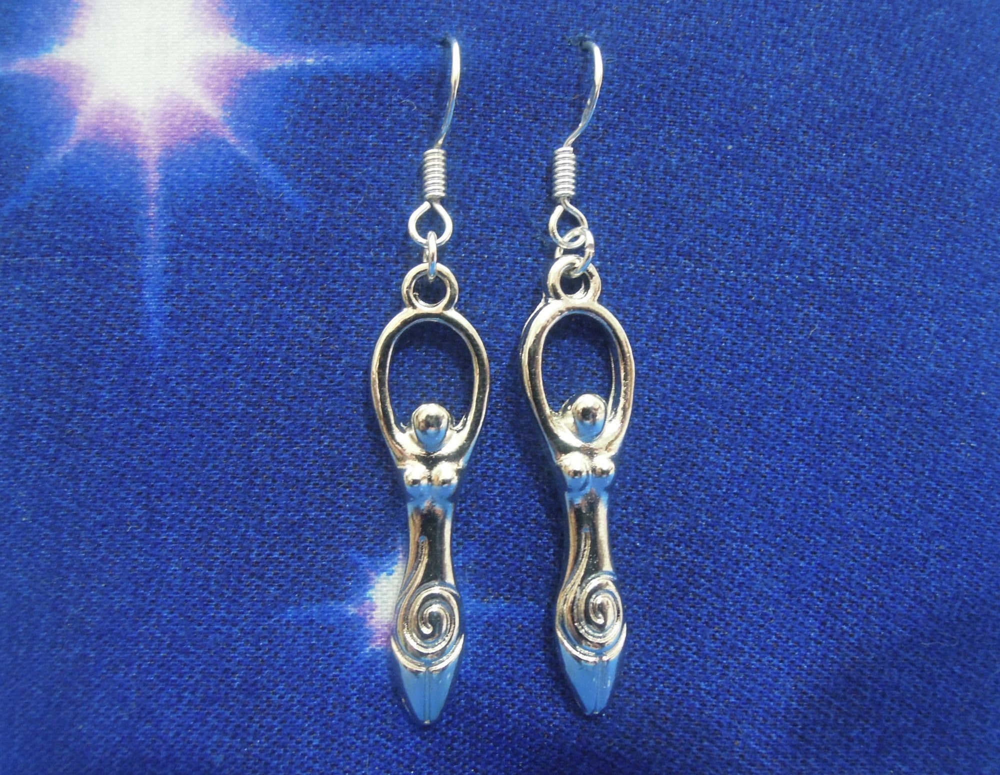 Goddess Earrings Pagan Earrings Wiccan Earrings Spiral | Etsy