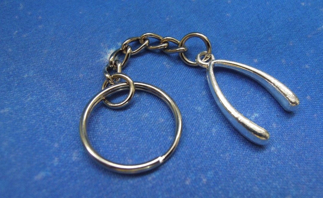 Wishbone Keychain - Good Luck Charm - Wishbone Keyring - Lucky Charm ...
