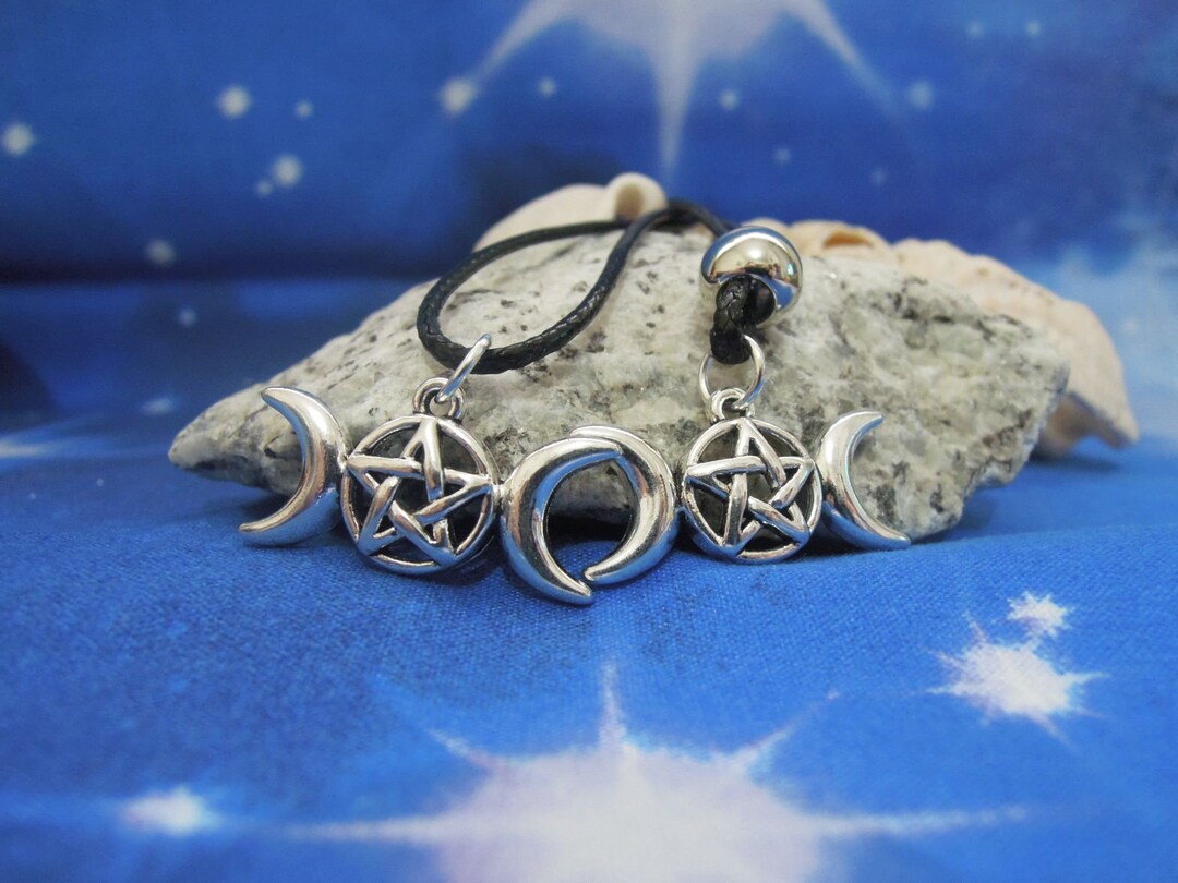 Triple Moon Goddess Necklace - Triple Goddess - Triple Moon Goddess ...