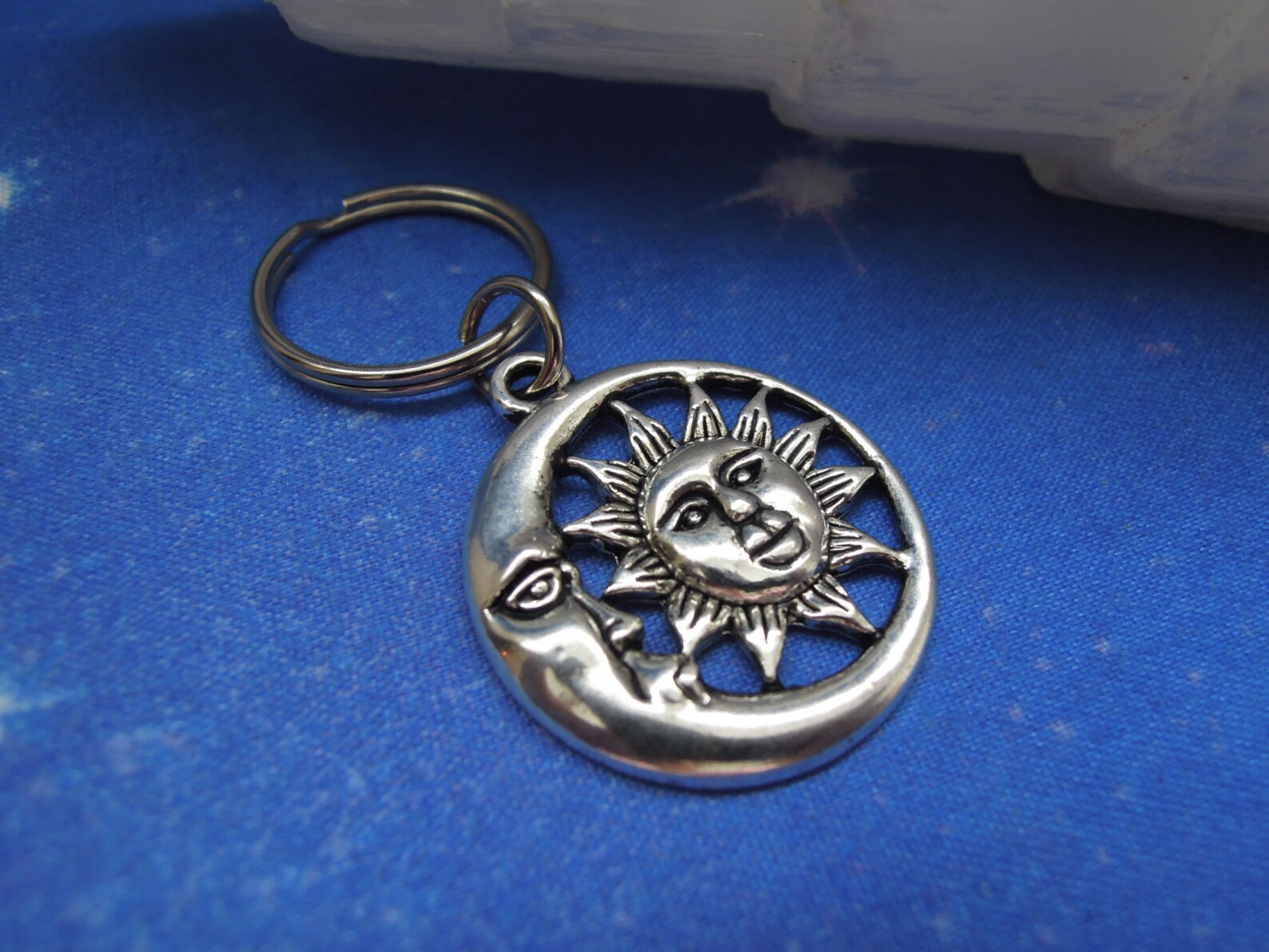 Sun and Moon Keychain Sun and Moon UK Man in The Moon | Etsy