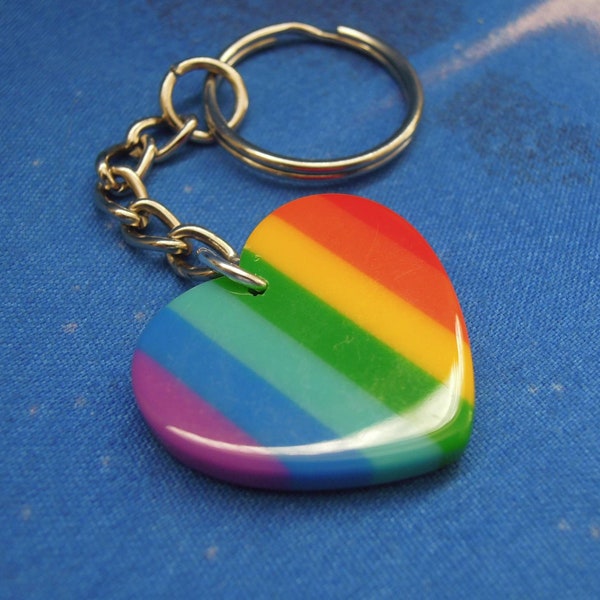 Rainbow Keychain - Etsy