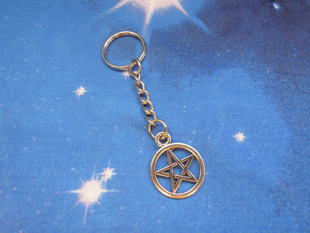 Pentacle Keyring Wiccan Keychain Pagan Keyring Pentacle Keychain - Etsy