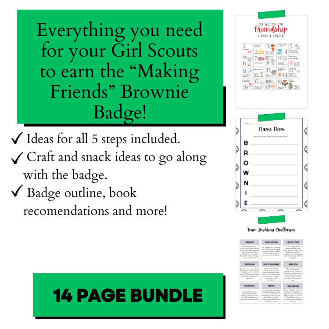 Brownie Girl Scouts Making Friends Badge Troop Leader Guide - Etsy