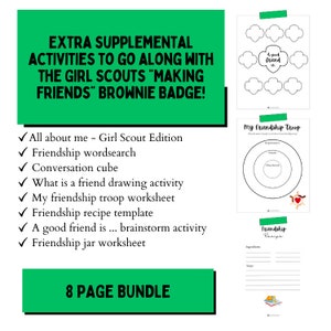 Brownie Girl Scouts Making Friends Badge Supplemental Activities - Etsy