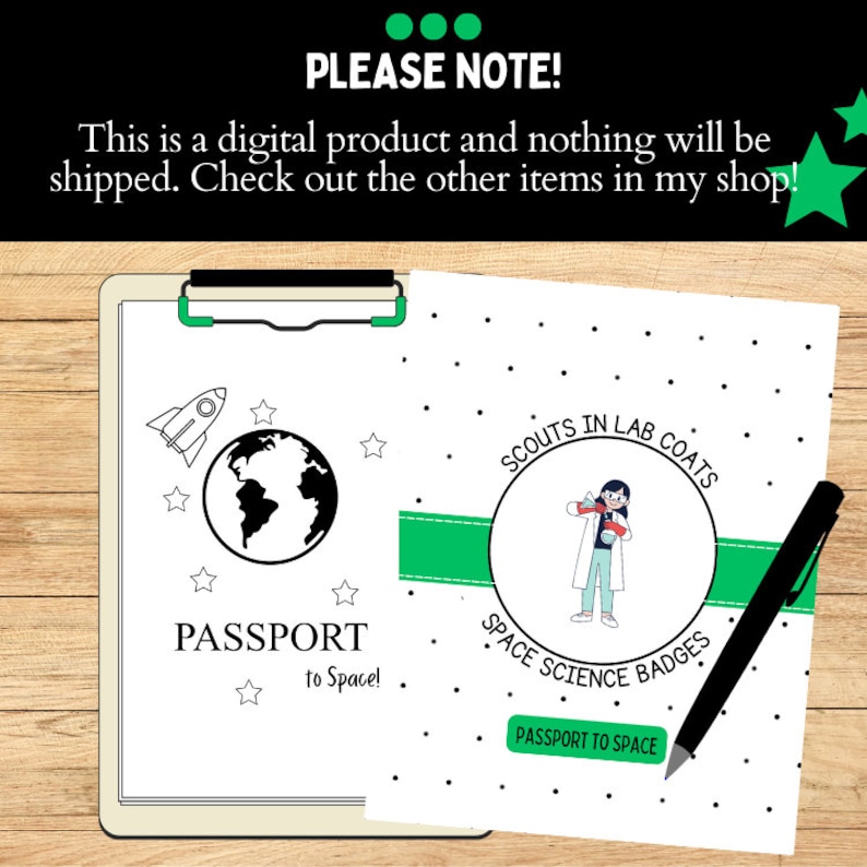 Girl Scouts - Passport to Space - Printable - for All Space Science ...