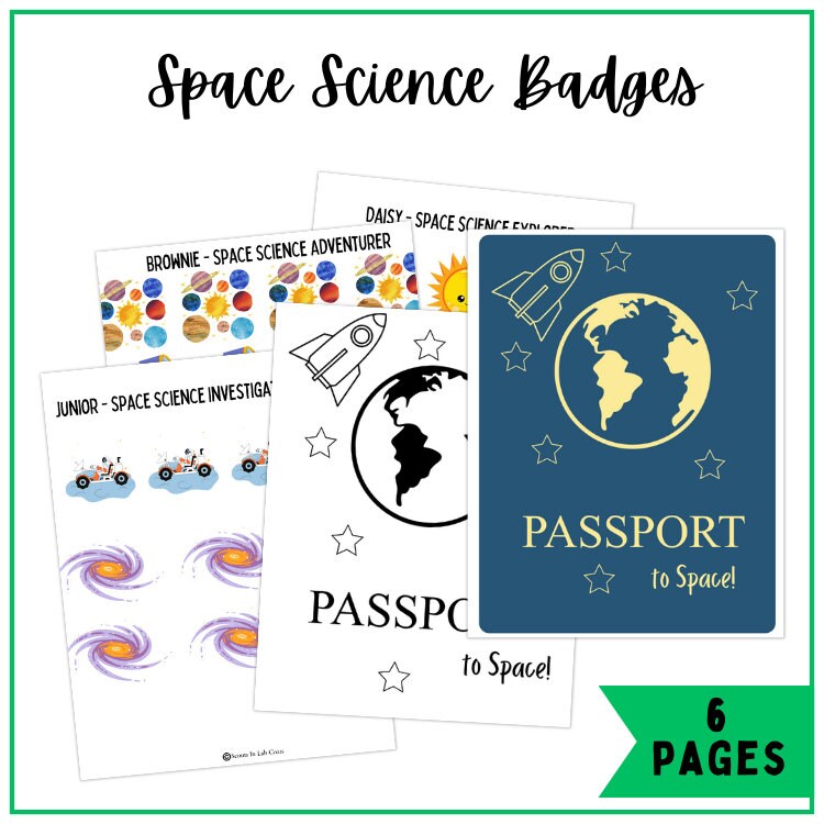 Girl Scouts Passport to Space Printable for All Space Science Badges ...