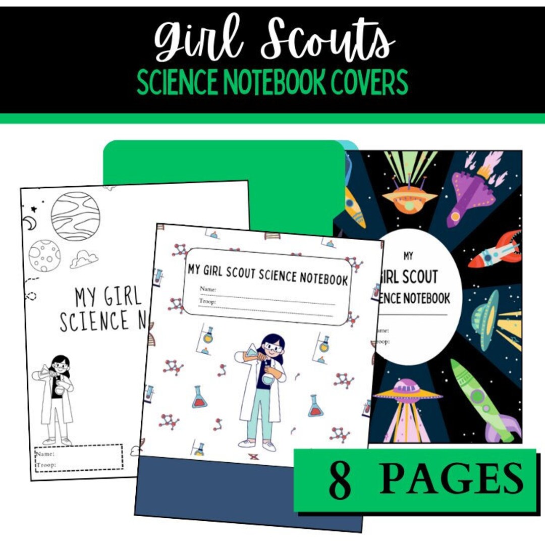Girl Scouts Printable Science Notebook Covers for Science Badge ...