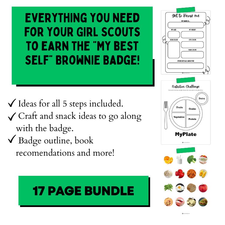 Girl Scouts Brownies My Best Self Badge Troop Leader Guide - Etsy
