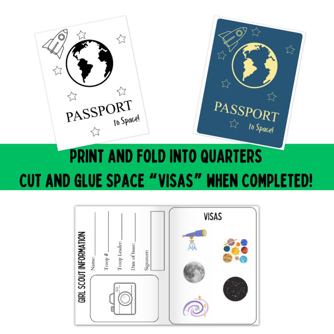 Girl Scouts - Passport to Space - Printable - for All Space Science ...