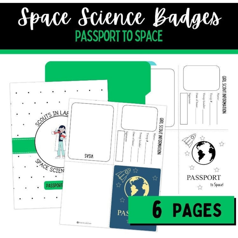 Girl Scouts - Passport to Space - Printable - for All Space Science ...