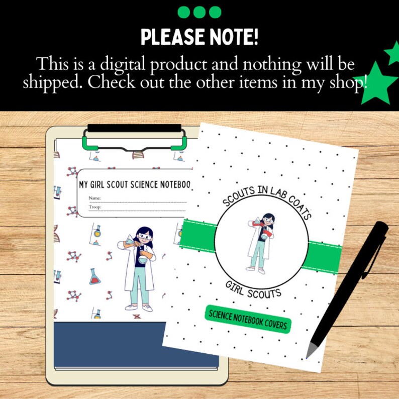 Girl Scouts Printable Science Notebook Covers for Science Badge ...