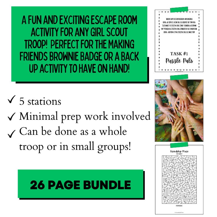 Girl Scouts Friendship Adventure Escape Room Challenge Making Friends ...