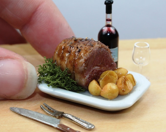 Dolls House Food : Dollhouse Miniature Food Roast Beef Joint With Roast ...