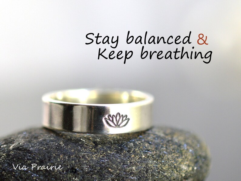 Yoga Reminder Ring Lotus Ring Lotus Flower Ring Lotus - Etsy