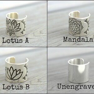 Zen Ear Cuff, Extra WIDE, 100% Handmade, Lotus Ear Cuff, Zen Yoga Reiki ...