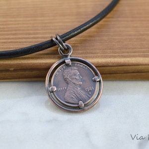 Lucky Penny Necklace, US Penny Pendant, Custom Made Pendant, Coin ...