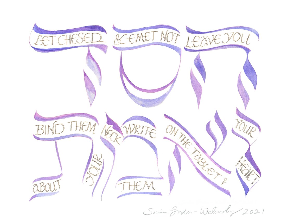 Proverbs 3:3 Handmade Calligraphy Painting by Pasukart, Philadelphia ...