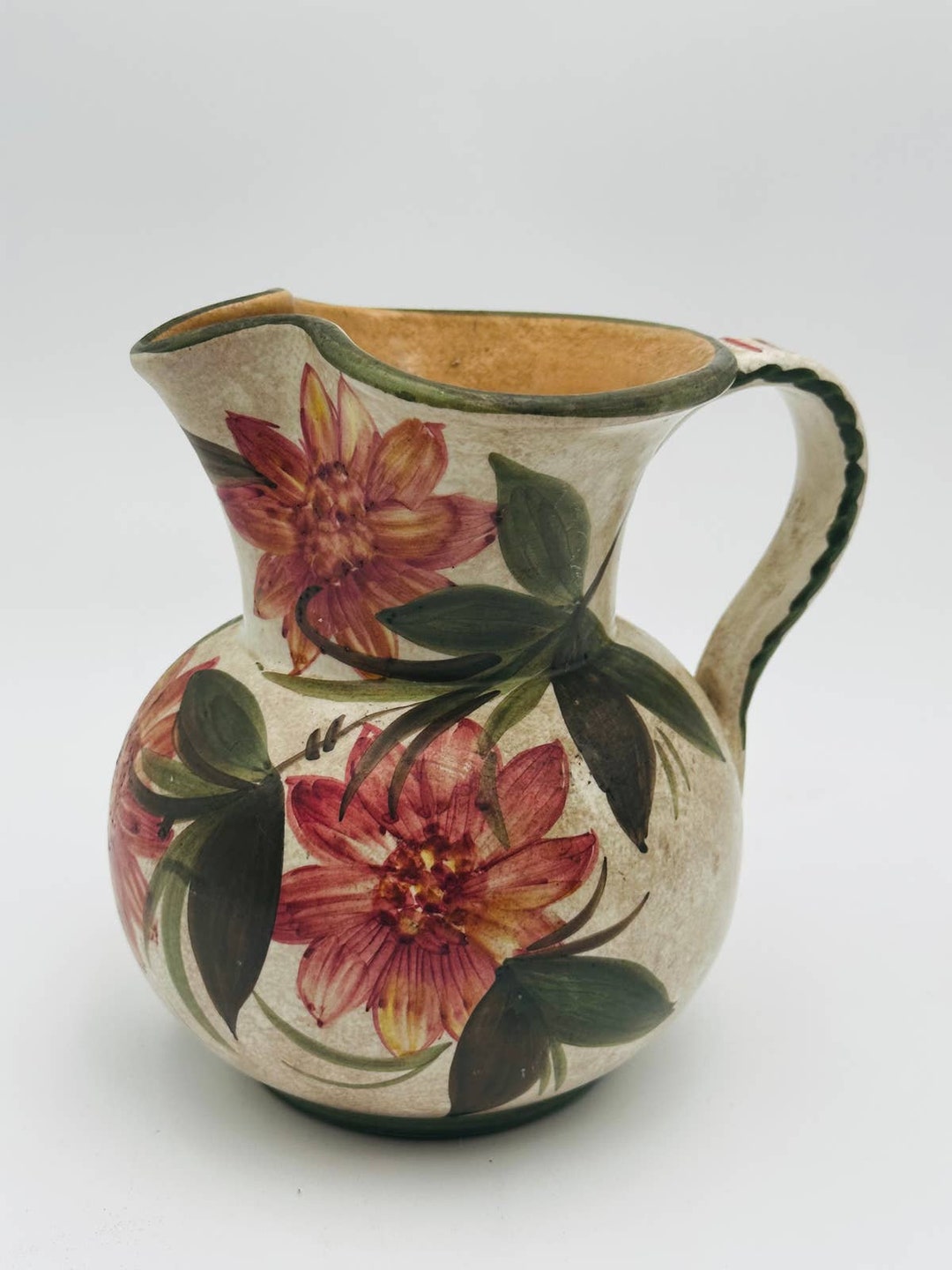 Sberna, Deruta, Italian Painted Pottery Pitcher - Etsy