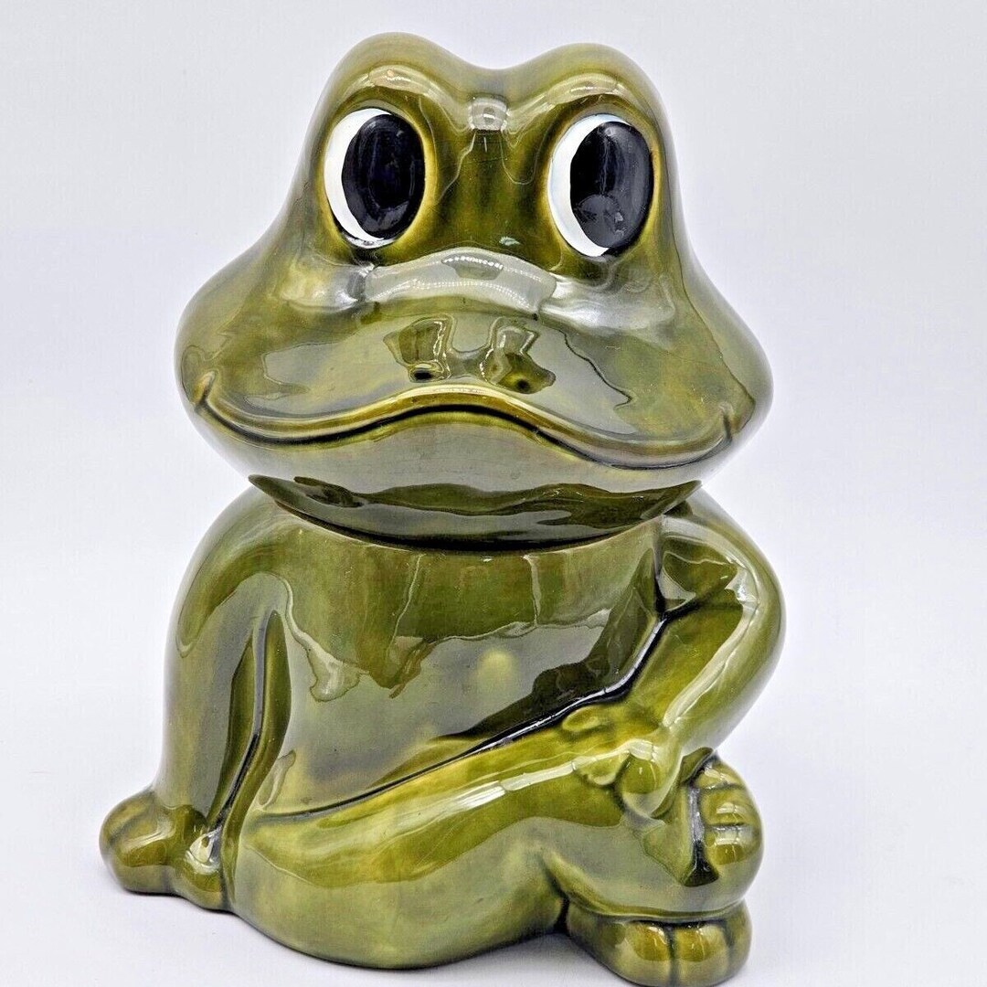 Vintage Neil the Frog / Freddie Cookie Jar Frog Cookie Jar Sears Frog ...