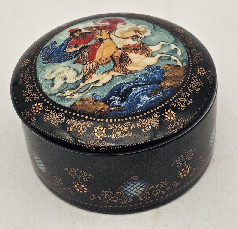 VTG. Russian Porcelain Music Trinet Box Princess & Elisey Sergei ...