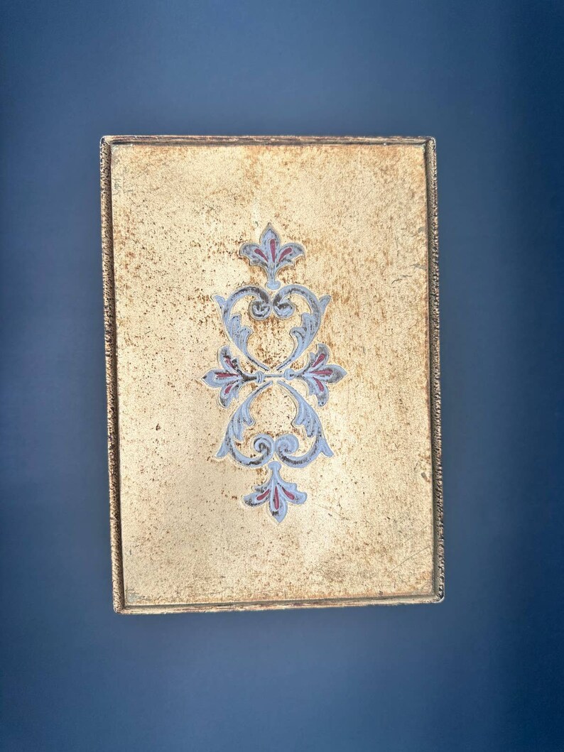 Vintage Florentine Design Wood With Gold Gilt Painted Jewelry - Etsy