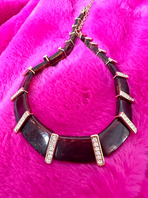Statement necklace tortoise shell - Gem