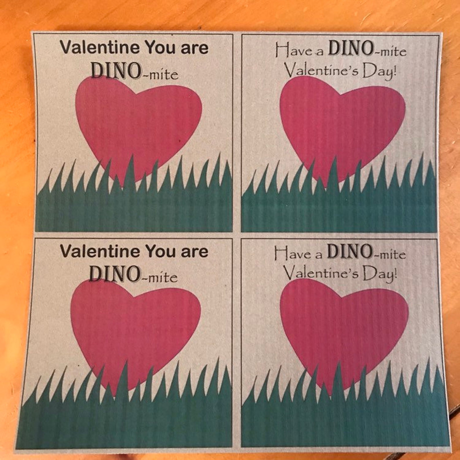 Dinosaur Valentine Card Printables, Dinosaur Kids Printable Valentine ...