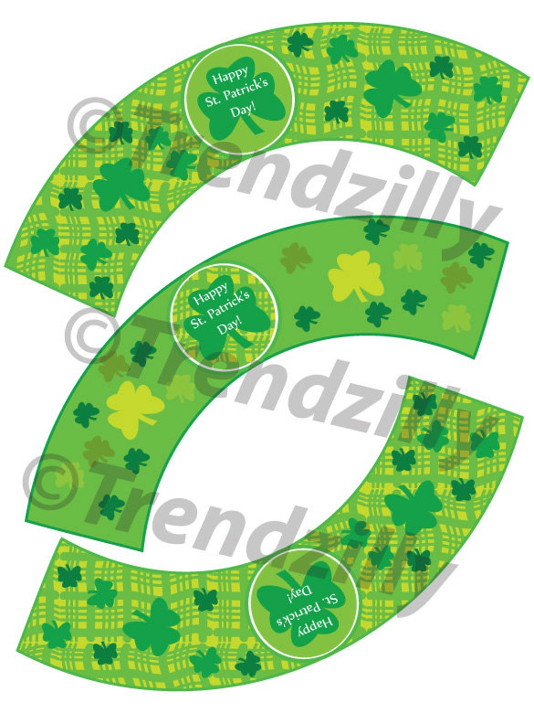 St Patrick's Day Cupcake Wrappers, St. Patricks Day Party Decor, St ...