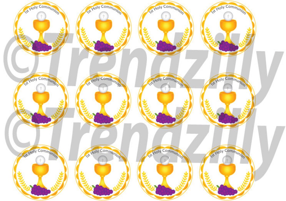 1st Communion Cupcake Toppers, First Communion, 1st Communion Party ...