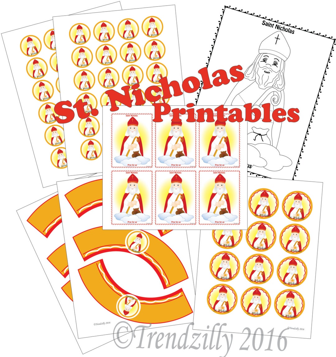 St. Nicholas Day Printables, Saint Nicholas Day Decoration Printable ...