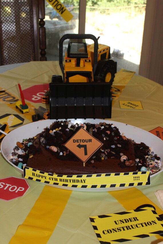 Construction Birthday Road Signs