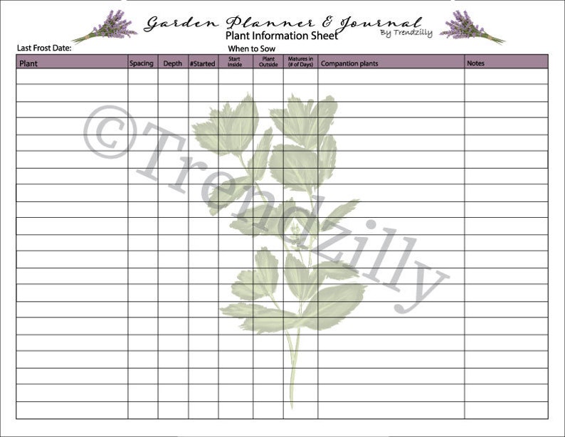 Garden Planner Printable, Garden Planner& Journal, Companion Planting ...