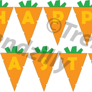 Easter Banner, Happy Easter Banner, Printable Easter Banner, Carrot ...