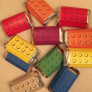 Interlocking Building Block Candy Wrappers, Mini Candy Bar Wrappers ...
