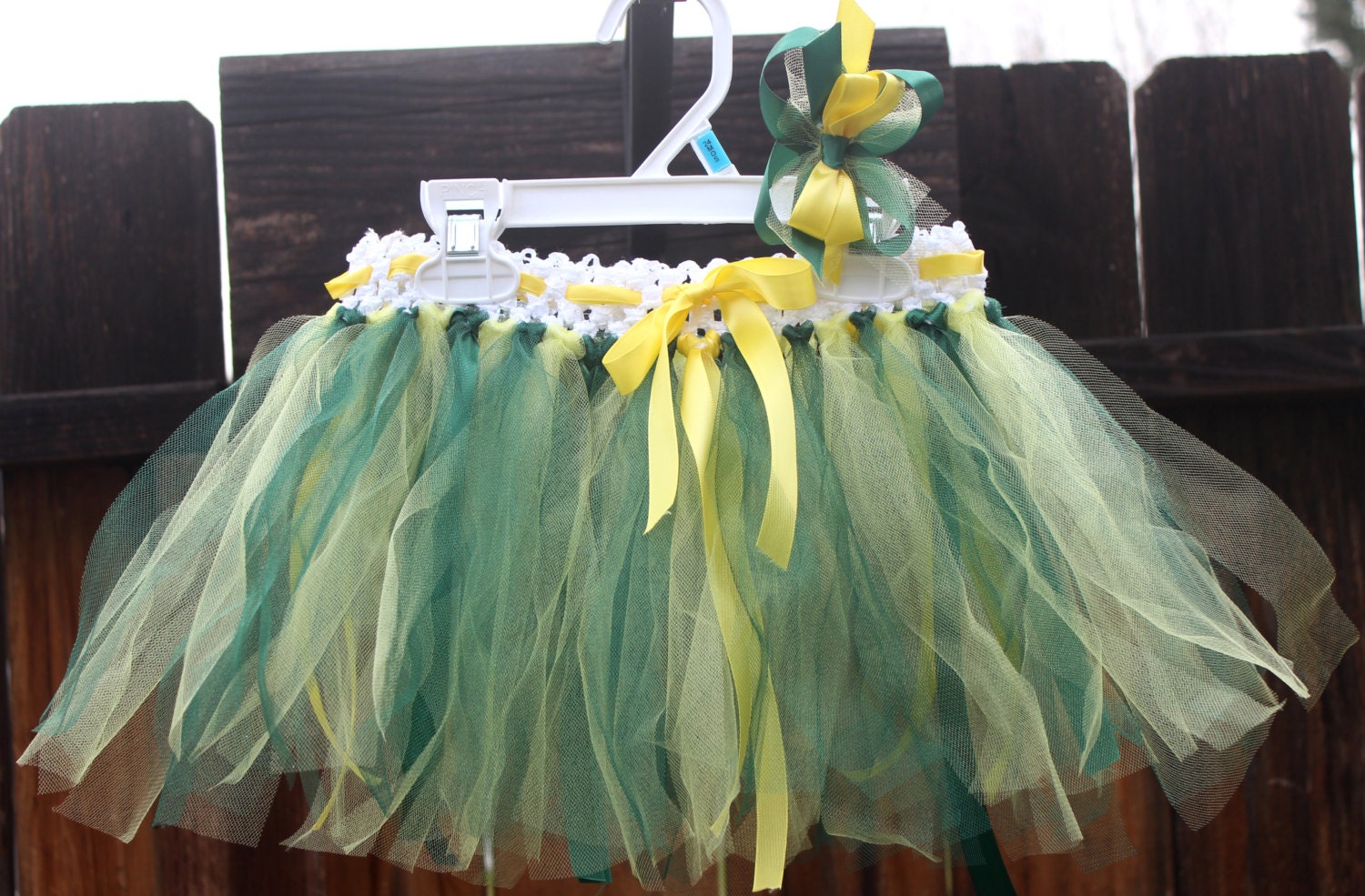 Oregon Ducks Tutu, Green and Yellow tutu, Team tutu, fits size 18mon-2t
