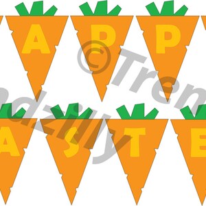 Easter Banner, Happy Easter Banner, Printable Easter Banner, Carrot ...