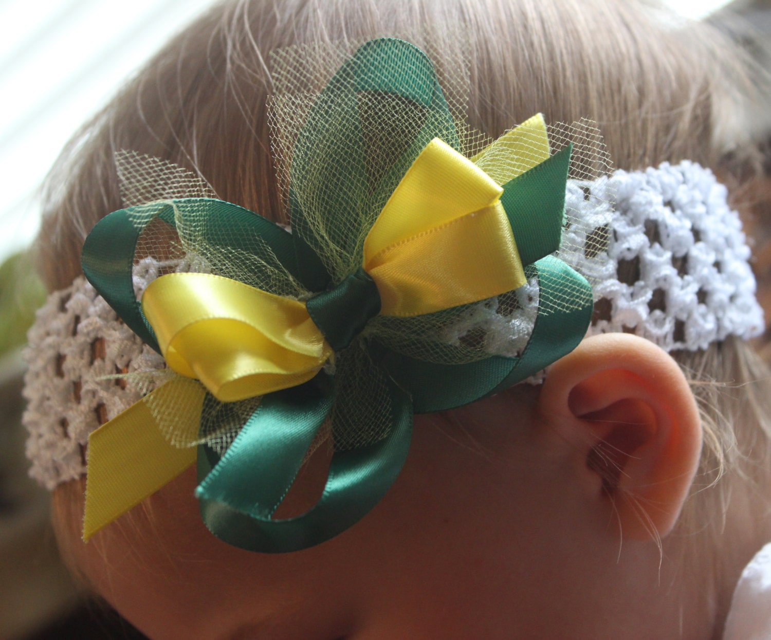 Oregon Ducks Tutu, Green and Yellow tutu, Team tutu, fits size 18mon-2t