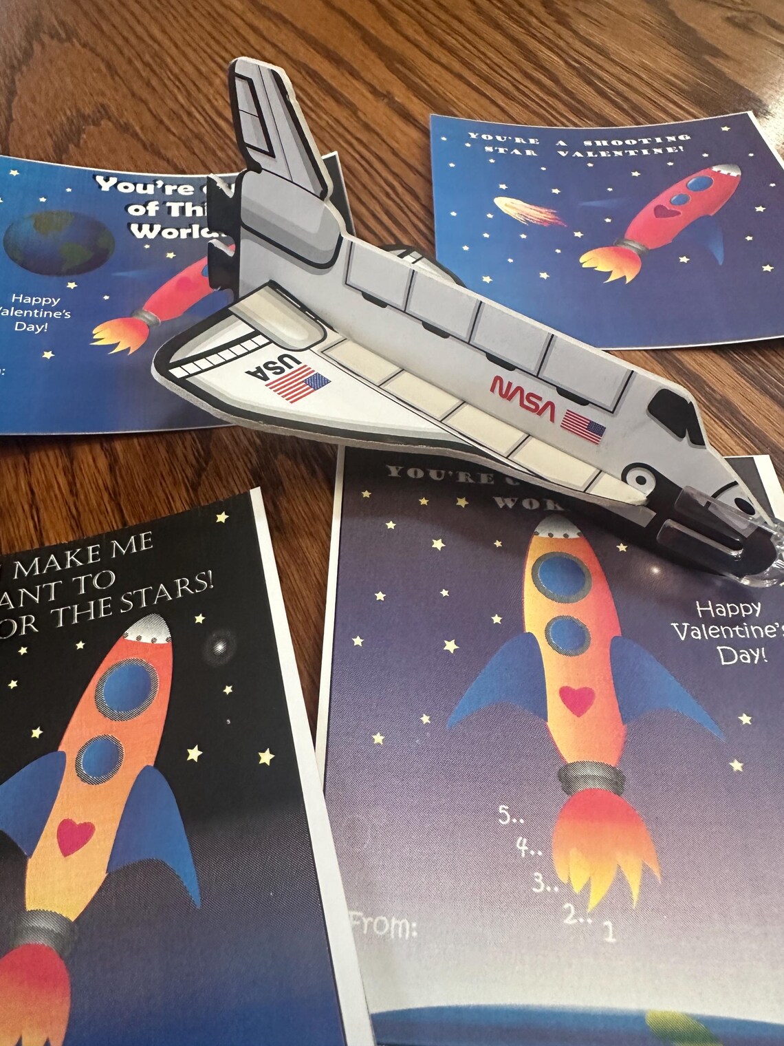 Kids Printable Valentine, Space Ship Valentine, Outer Space, Out of ...