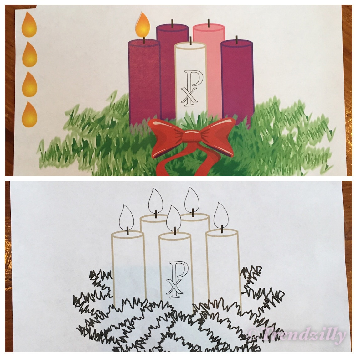 Advent Activity Pages, Kids Advent Wreath Printable, Christmas ...