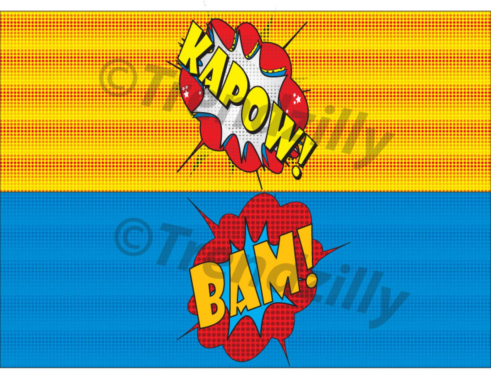 Superhero Can Labels 4x11 Comic Book Labels Party Supplies - Etsy