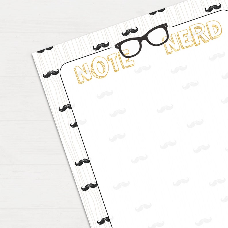 NOTE NERD Notepad Take Notes Hipster Notepad | Etsy