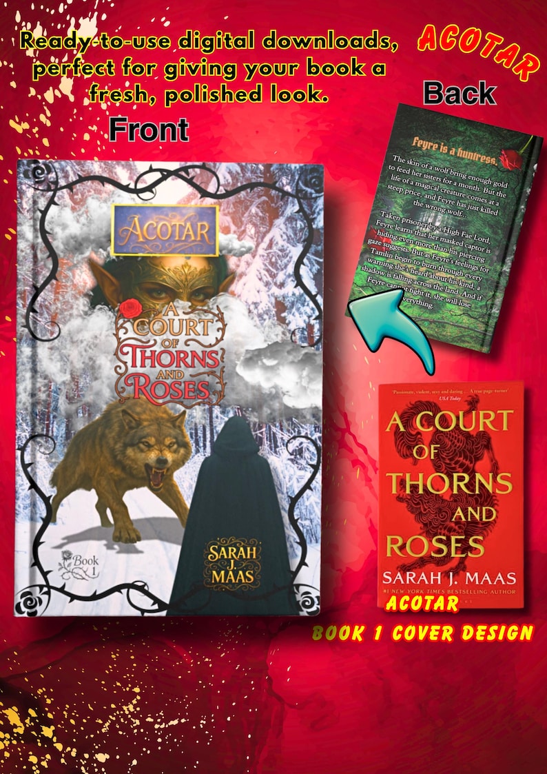 ACOTAR A Court of Thorns and Roses Sarah J Maas Book 1 Dust Jacket ...