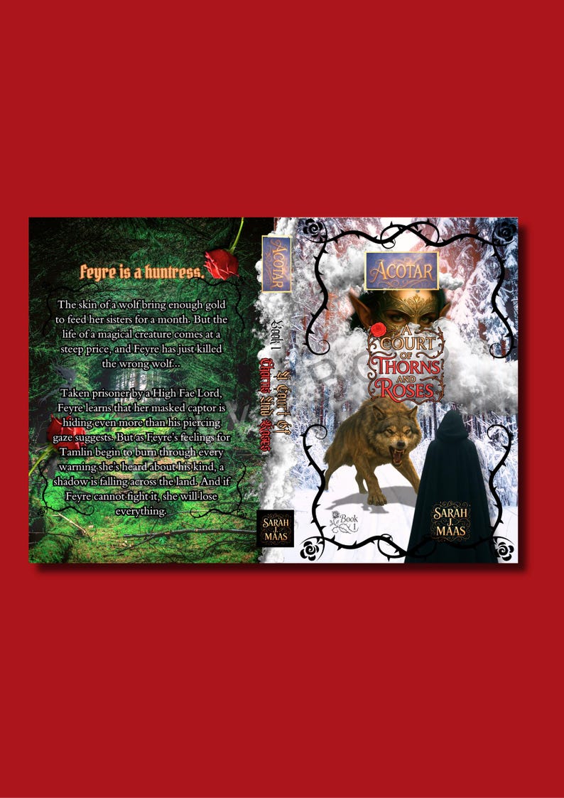 ACOTAR A Court of Thorns and Roses Sarah J Maas Book 1 Dust Jacket ...