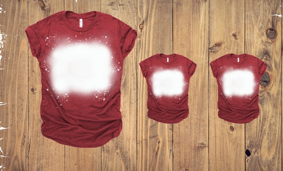 Canvas Red Bleach Tee PNG for Tee Shirt Sublimation Blanks | Etsy